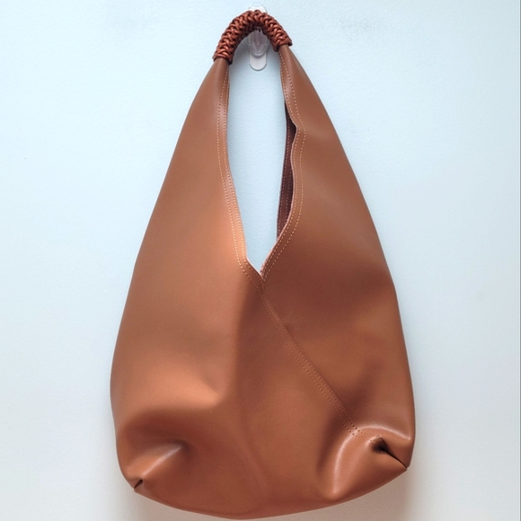 Bags | Hobo Bag Leather Tote Carmel | Poshmark